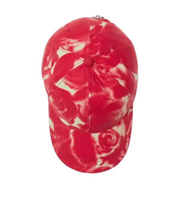 Burberry Rose Print Cotton Baseball Cap