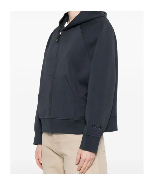 Max Mara Smmalma Zip-up Hoodie - Black