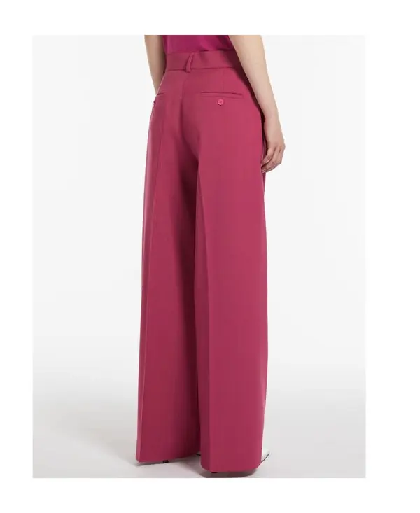 Max Mara High Waist Straight Leg Trousers - Pink