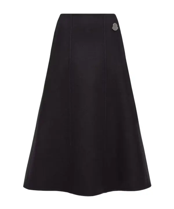 Moncler Jil Sander Flared Midi Skirt - Navy Blue