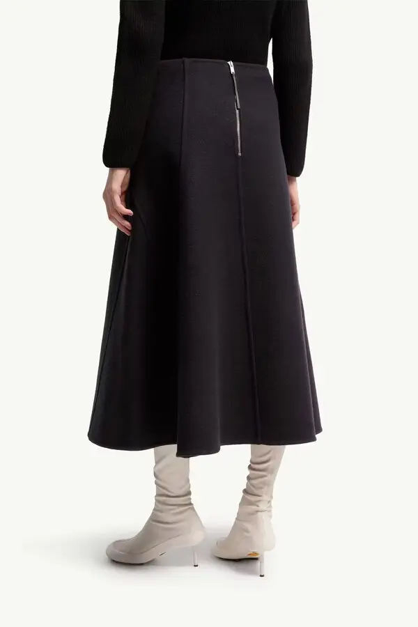 Moncler Jil Sander Flared Midi Skirt - Navy Blue