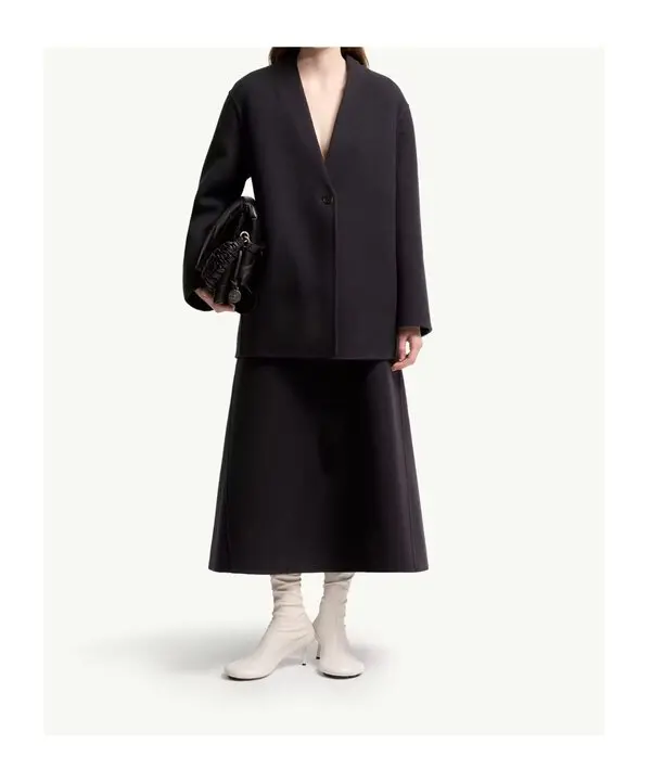 Moncler Jil Sander Flared Midi Skirt - Navy Blue