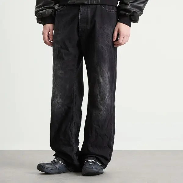 Balenciaga Mid-waist Ripped Jeans - Black