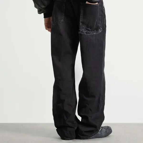 Balenciaga Mid-waist Ripped Jeans - Black