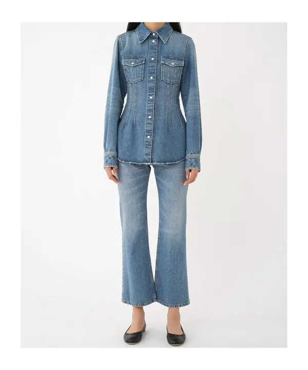 Chloé Corset Detailed Western Shirt