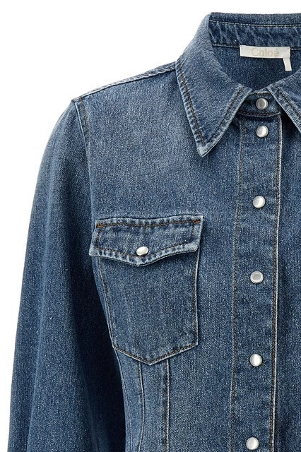 Chloé Corset Detailed Western Shirt