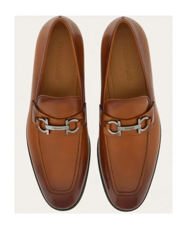 FERRAGAMO Penny Slip-on Loafers - Brown