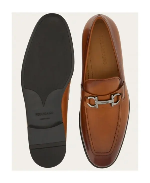 FERRAGAMO Penny Slip-on Loafers - Brown