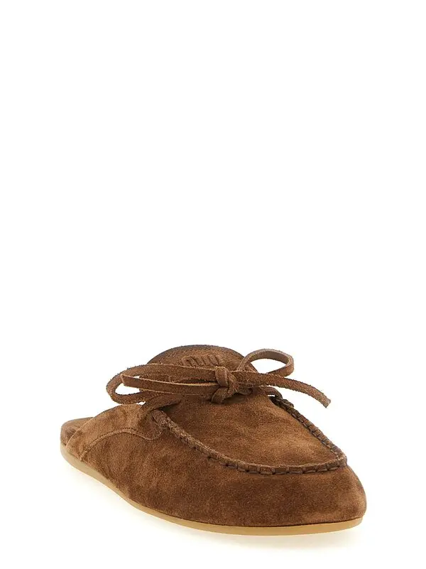 Miu Miu Logo-detailed Slip-on Mules