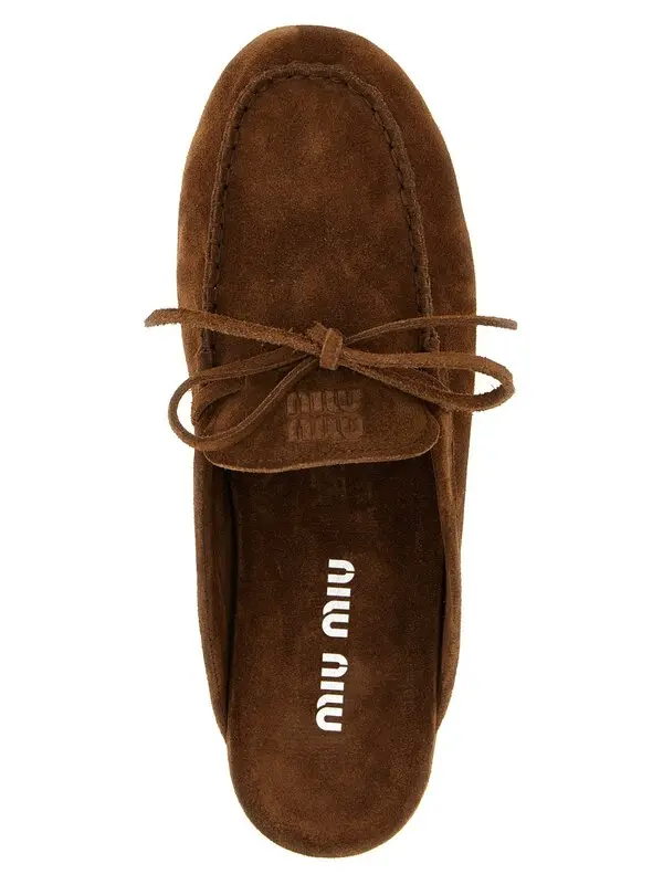 Miu Miu Logo-detailed Slip-on Mules