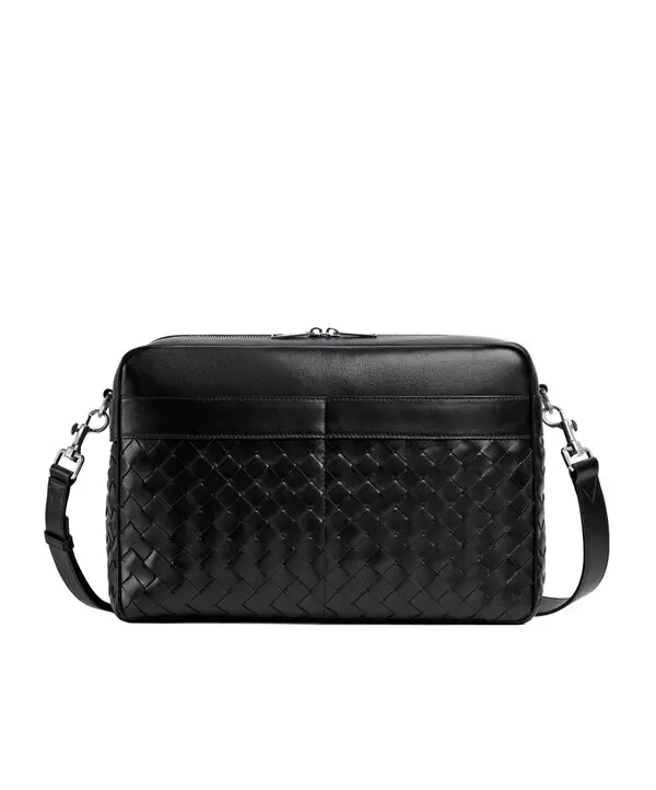 Bottega Veneta Large Intrecciato Camera Bag - Black