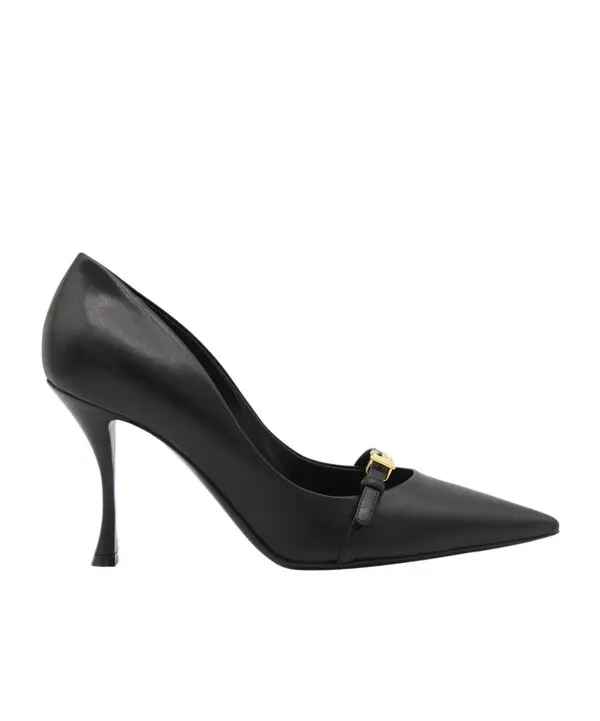 Dolce & Gabbana 90mm Leather Pointed-toe Pumps With Dg Logo