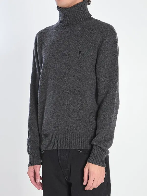 AMI Paris Ribbed Turtleneck Sweater