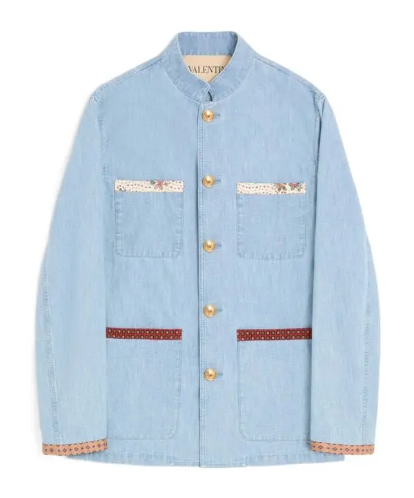 Valentino Garavani Denim Safari Jacket - Blue