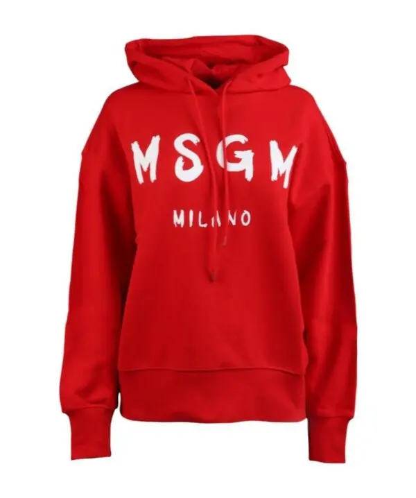 MSGM Printed Cotton Hoodie