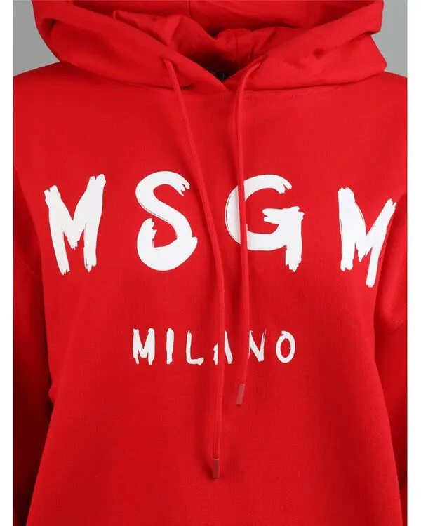 MSGM Printed Cotton Hoodie