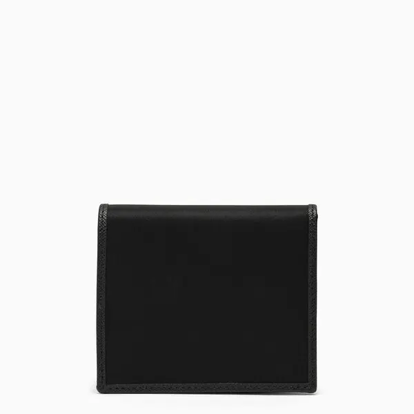Prada Logo Plaque Bi-fold Wallet - Black
