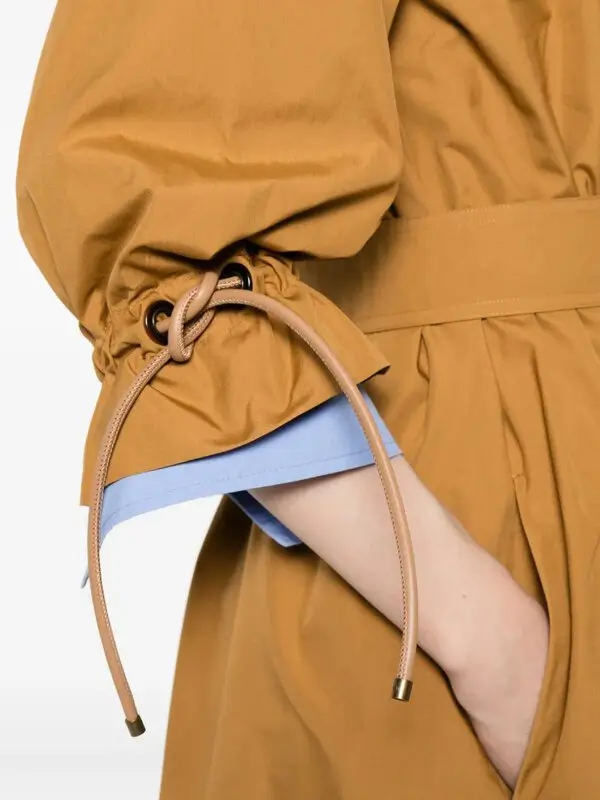 Max Mara Mirto Drawstring Sleeve Midi Dress - Camel