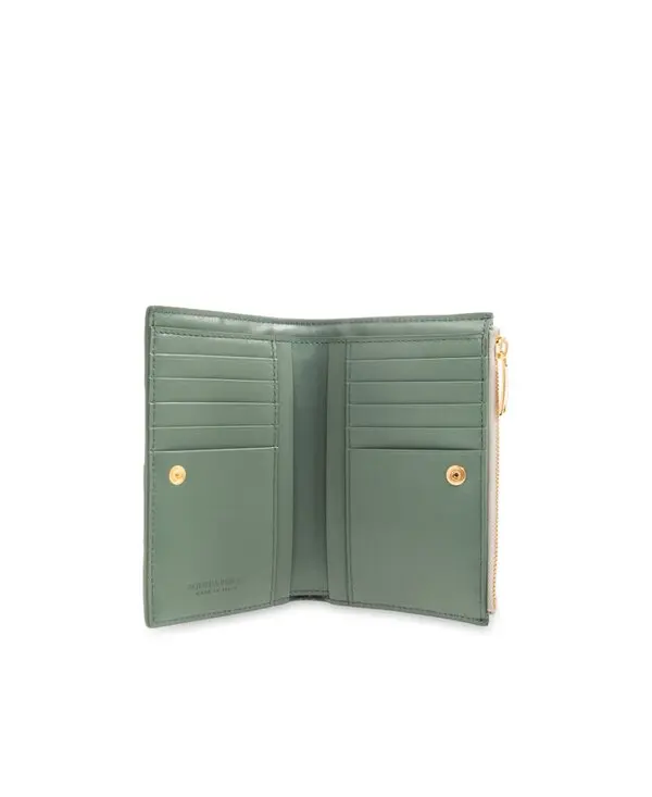Bottega Veneta Medium Cassette Bi-fold Zip Wallet - White