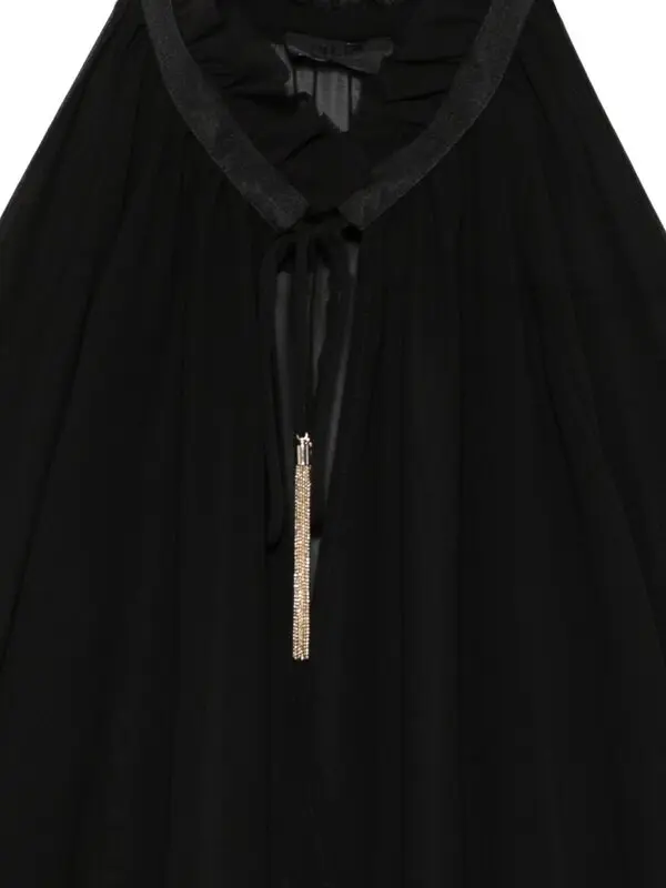 Liu Jo Long Sleeve Tasseled High Neck Blouse