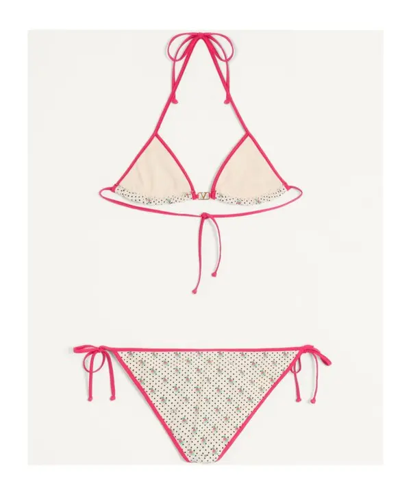 Valentino Garavani Vlogo Signature Gelatini Printed Bikini Set
