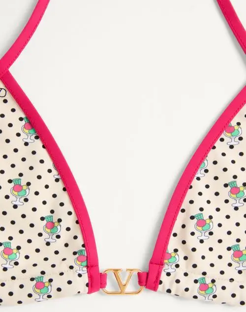 Valentino Garavani Vlogo Signature Gelatini Printed Bikini Set