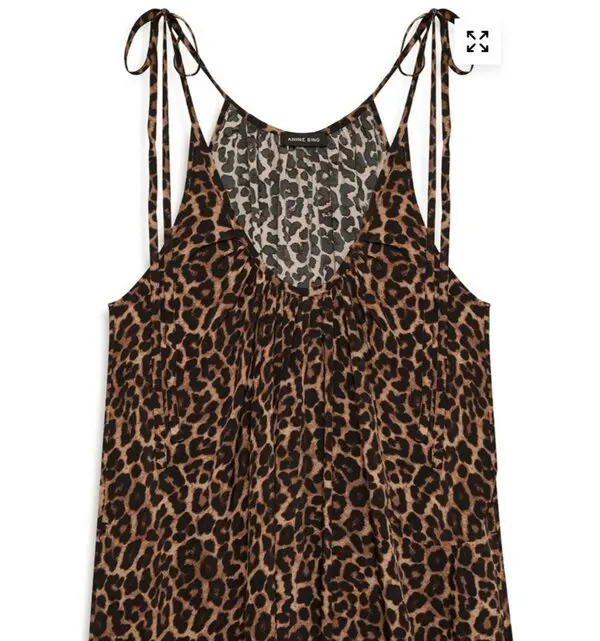 ANINE BING Flora Animal-print Gathered Midi Dress