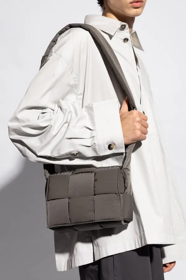 Bottega Veneta Small Padded Tech Cassette Shoulder Bag - Light Graphite