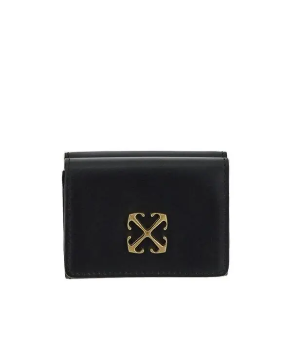 Off-White Jitney Logo Plaque Wallet - Black
