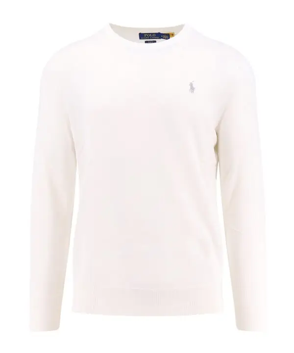 Polo Ralph Lauren Embroidered Crewneck Jumper - White