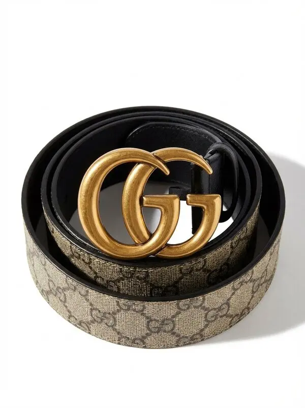 Gucci Gg Marmont Buckle Belt - Black