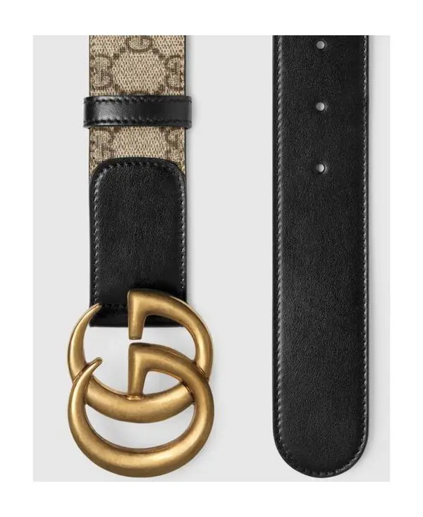 Gucci Gg Marmont Buckle Belt - Black
