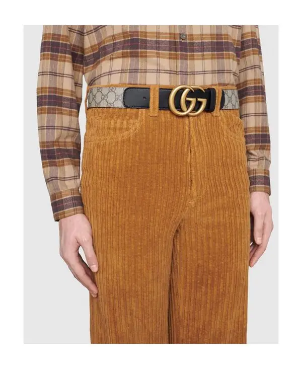 Gucci Gg Marmont Buckle Belt - Black