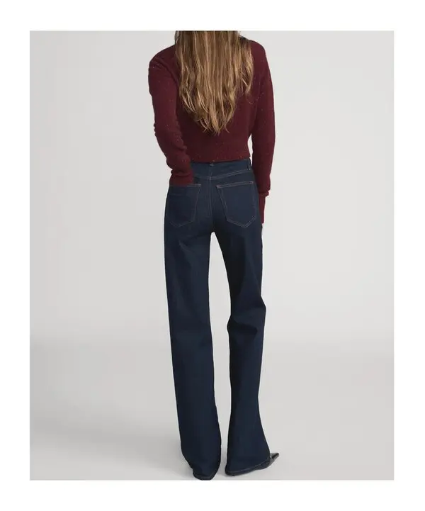 FRAME High-waist Straight-leg Jeans - Black