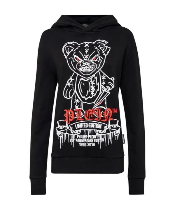 Philipp Plein Logo Detail Hooded Hoodie