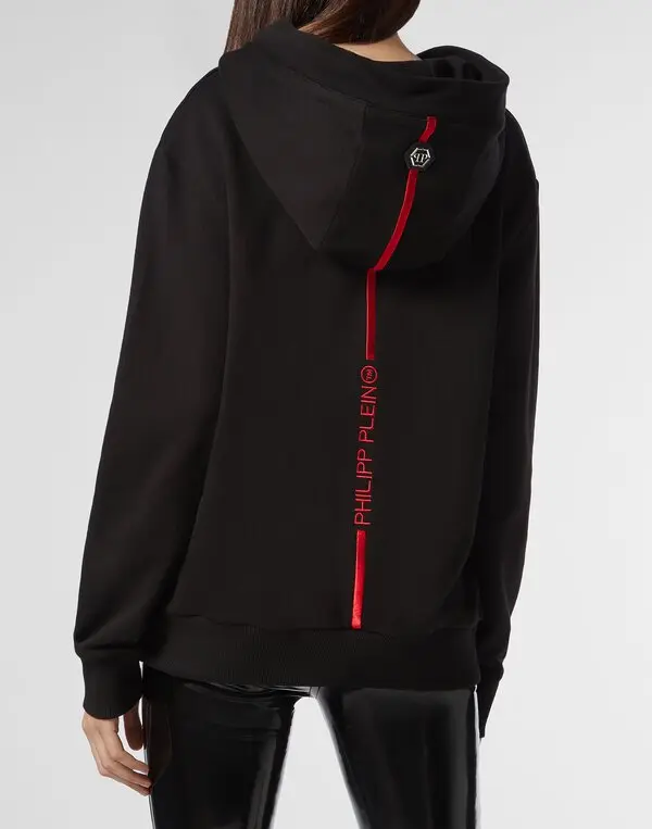 Philipp Plein Logo Detail Hooded Hoodie