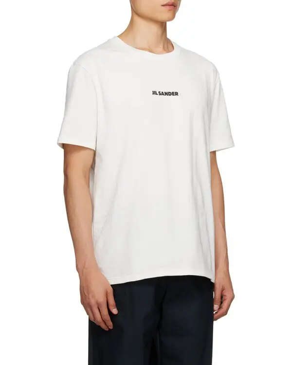 JIL SANDER Logo Printed Crewneck T-shirt - White