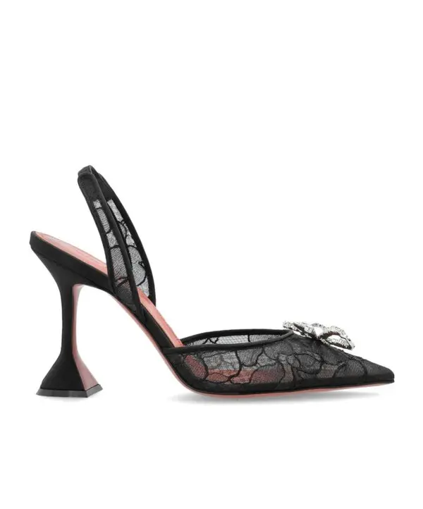 Amina Muaddi Rosie Slingback Pumps - Black