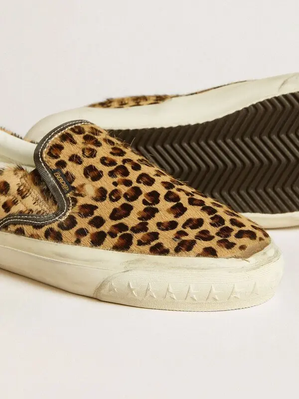 GOLDEN GOOSE Leopard Print Slip-on Sneakers