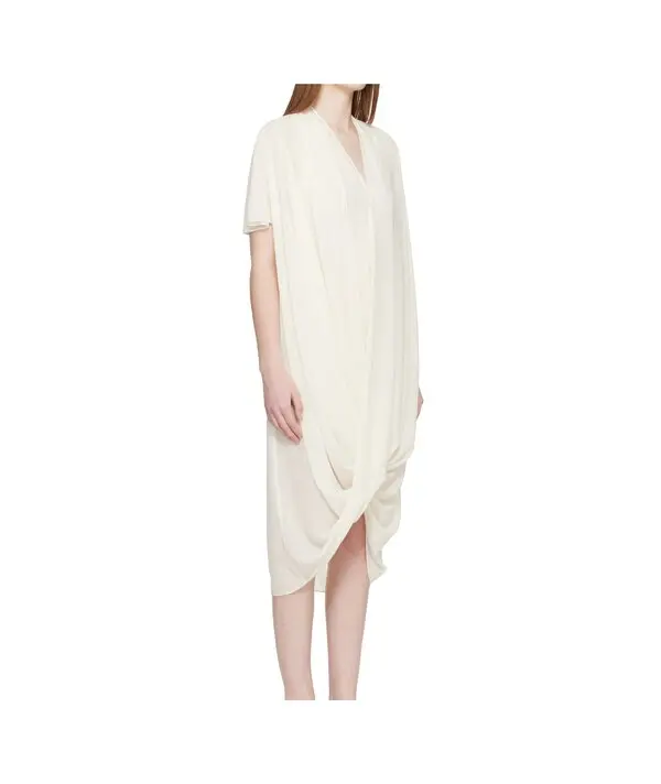 MAISON MARGIELA V-neck Draped Midi Dress