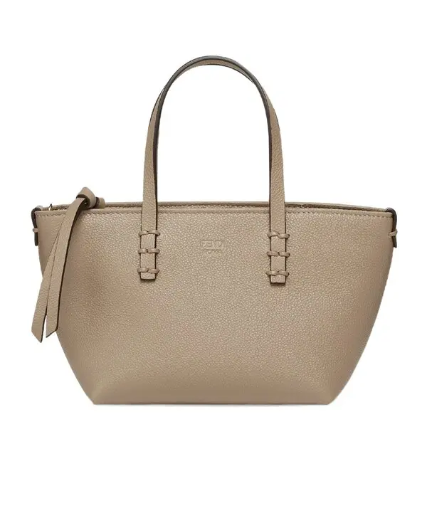 Fendi Mini Roll Logo Debossed Tote Bag - Dove-grey