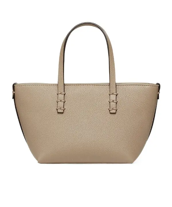 Fendi Mini Roll Logo Debossed Tote Bag - Dove-grey