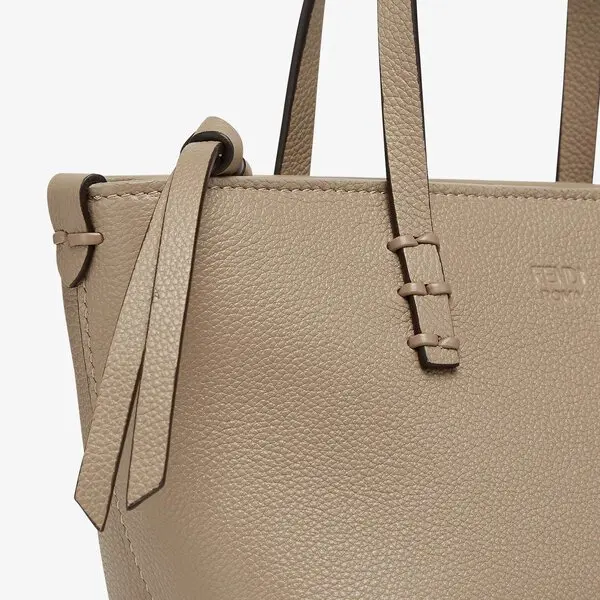 Fendi Mini Roll Logo Debossed Tote Bag - Dove-grey