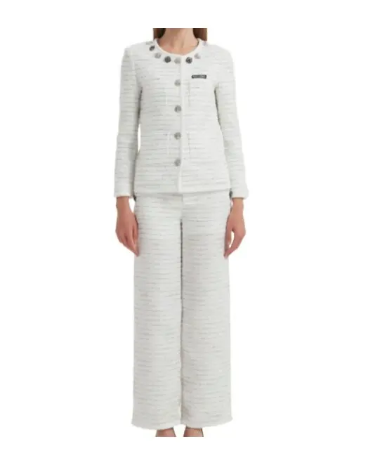 Marissa Chiara Long Sleeve Jacket With Button Details