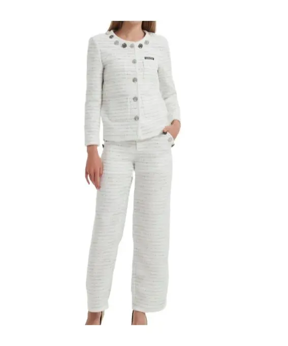 Marissa Chiara Long Sleeve Jacket With Button Details