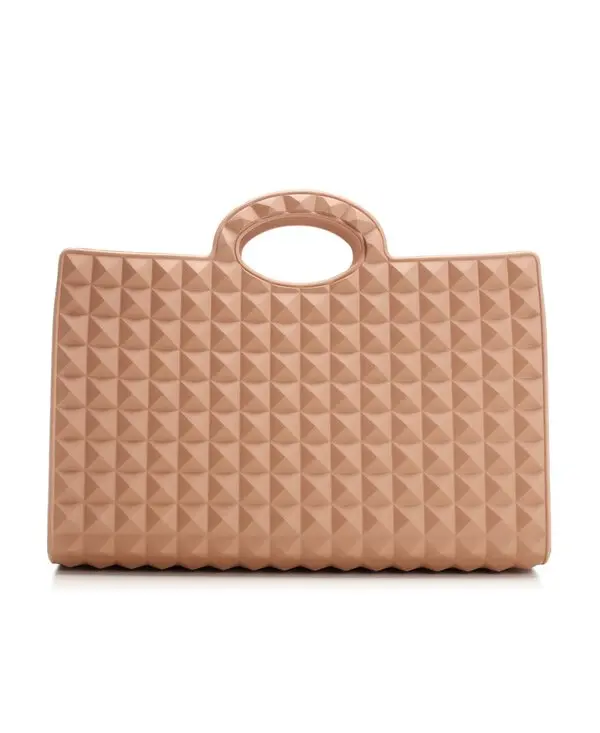 Valentino Garavani Le Troisième Studded Tote Bag - Nude