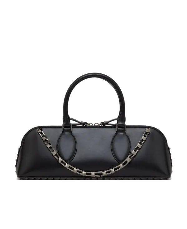 Valentino Garavani Rockstud East-west Zip-up Tote Bag - Black