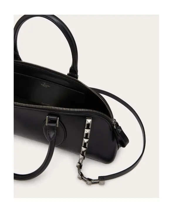 Valentino Garavani Rockstud East-west Zip-up Tote Bag - Black
