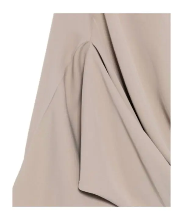 MAISON MARGIELA Draped V-neck Long Sleeve Top - Nude