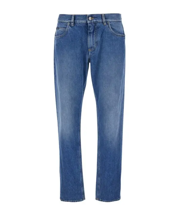 Dolce & Gabbana Slim-fit Embroidered Logo Jeans